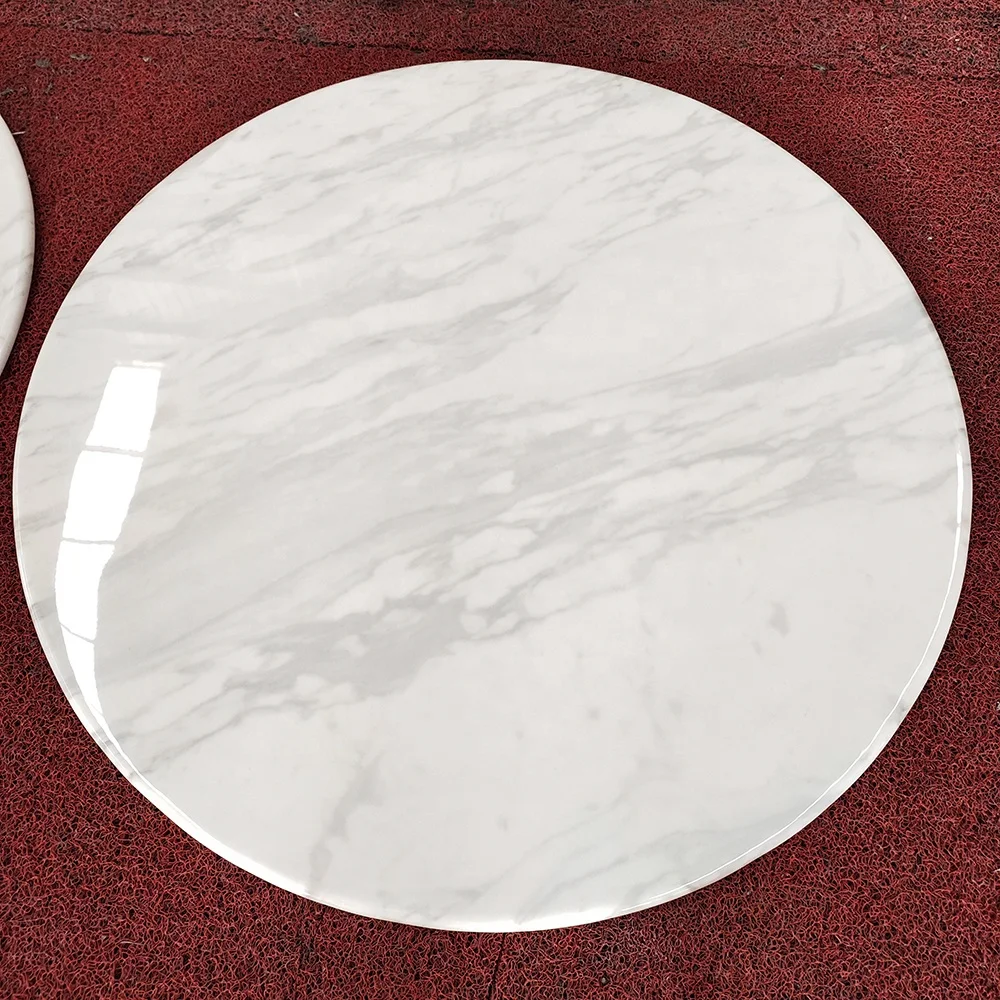 Glazed White Volakas Marble Table Round,White Marble Coffee Table Top ...