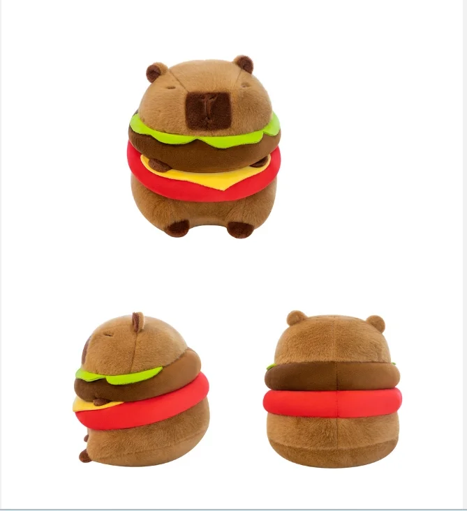 Capybara Hamburger Plush Simulation Capibara Plush Toy Kawaii Water ...