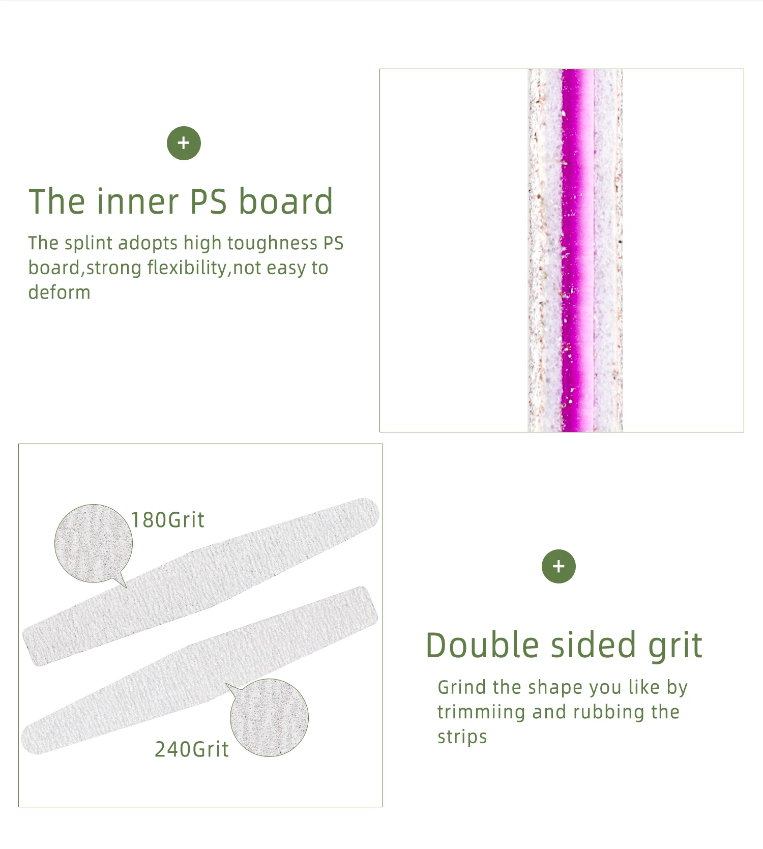 Custom Logo Double Side 80/100/120/150/180/240/320 Emery Board Zebra ...