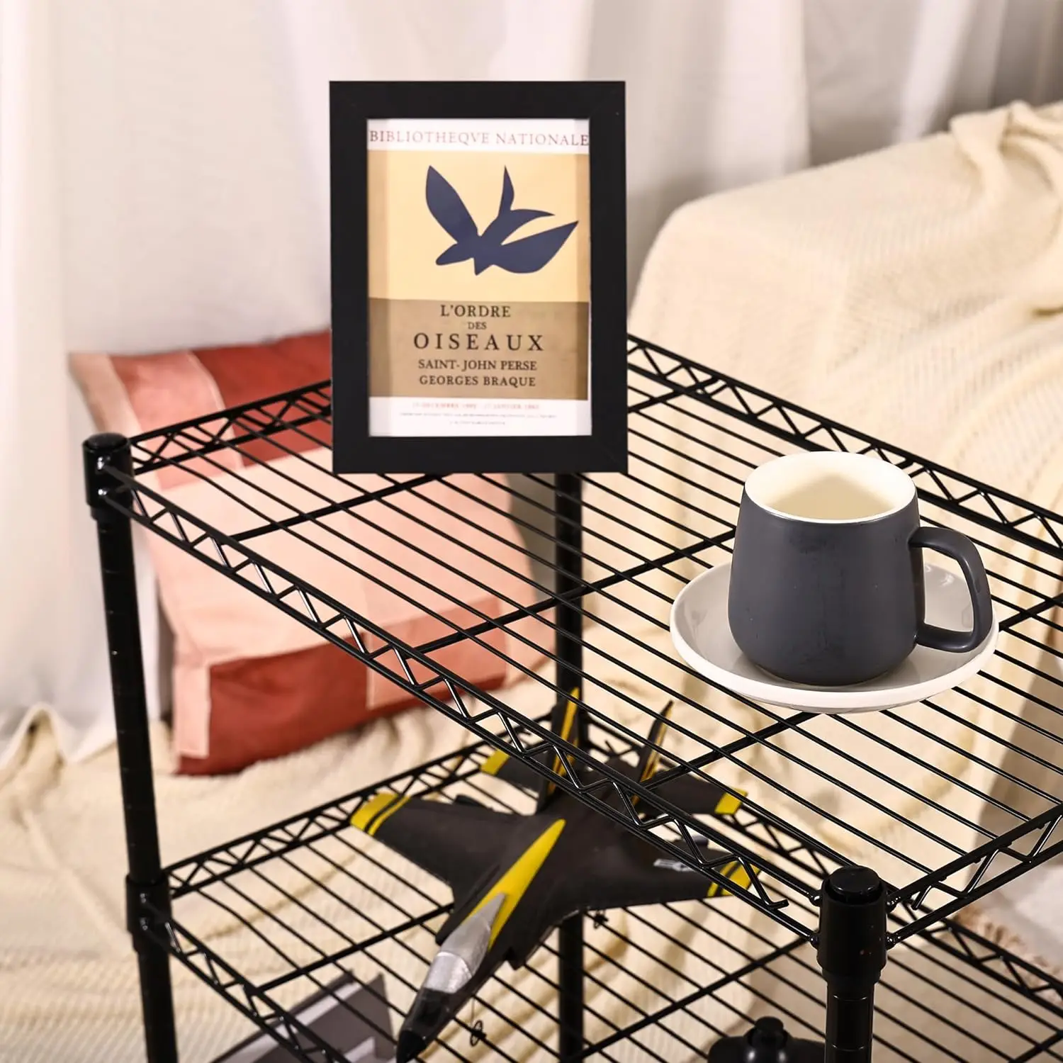 5 Wire Shelving Metal Storage Rack Adjustable Shelves Standing Storage ...