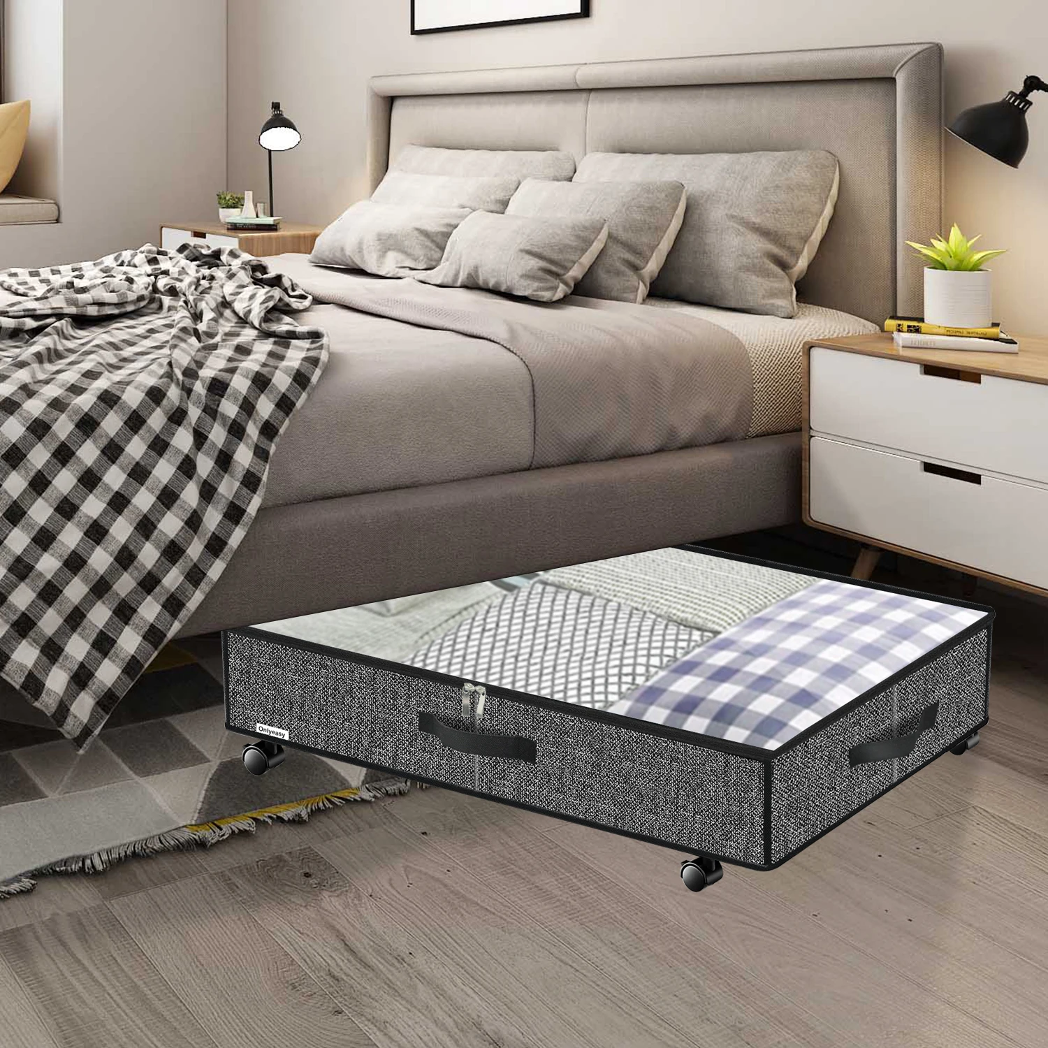 Underbed Storage Boxes with Wheels - Save Space & Organize