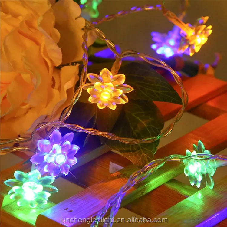 Multicolor Lotus Fairy Light String Led Outdoor Waterproof Light ...