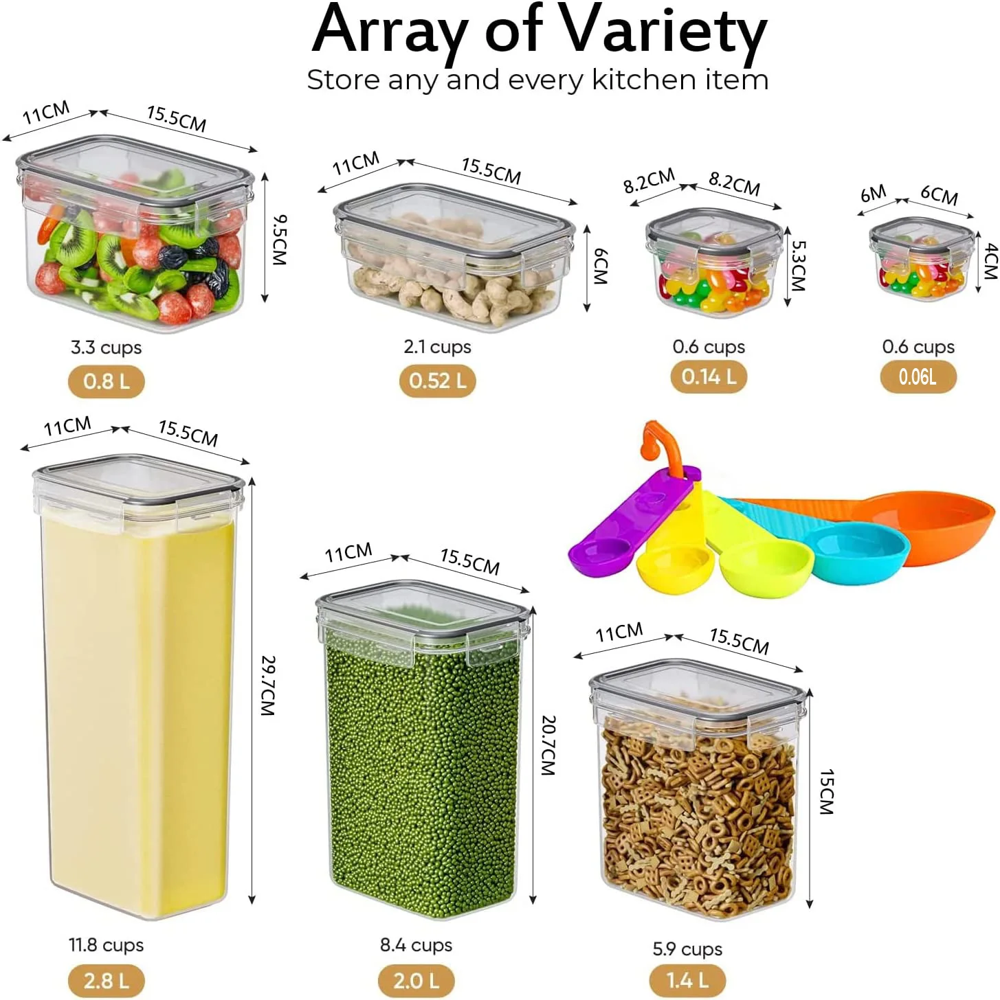 Premium Kitchen Food Storage Containers 42-Piece Set Kitchen&pantry Box ...