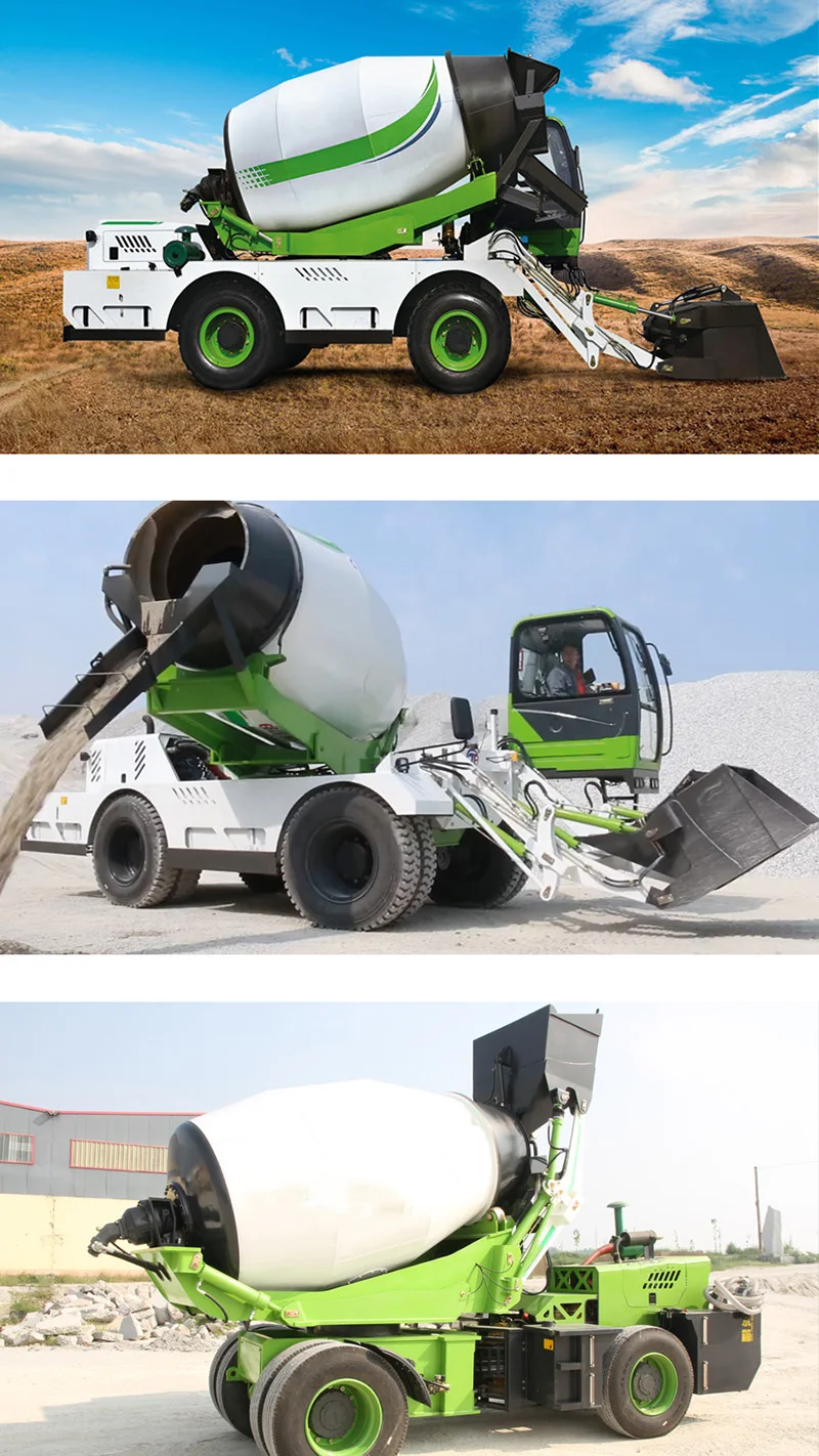 Self Loading Concrete Transit Mixer Truck With Weighting System Mixer ...