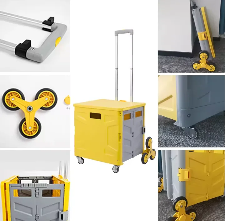 Foldable Shopping Cart Trolley Walker Foldable Personal Adult ...