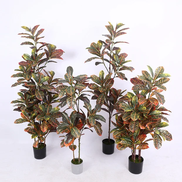 High Quality Large Plastic Trees Garden Croton for Indoor Outdoor Use ...