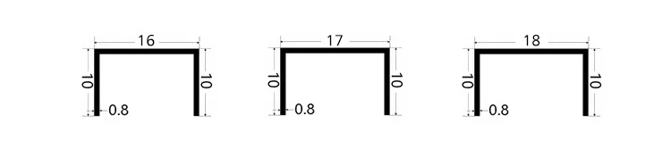Aluminium U Shaped Edge Trim - Durable & Versatile Solutions