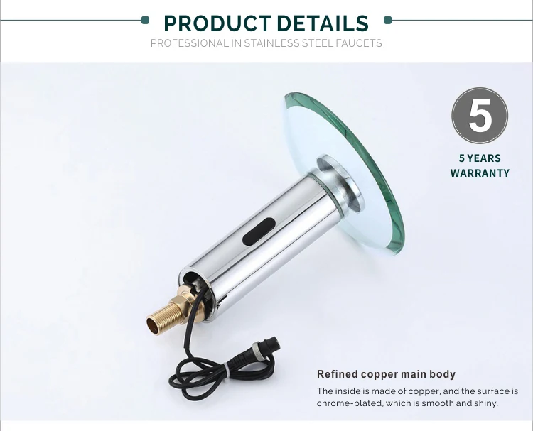 Commercial Automatic Tap Sensor Electric Water Mixer Touchless Deck ...