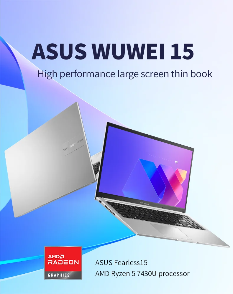 ASUS Fearless 15 Ultra-Slim Gaming Laptop: High-Performance AMD, 16:10 ...