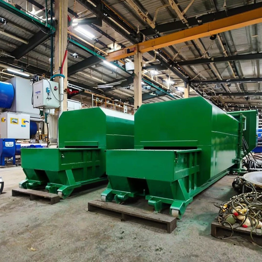 Garbage Compactor Easy Operation High Efficiency Compactor Press ...