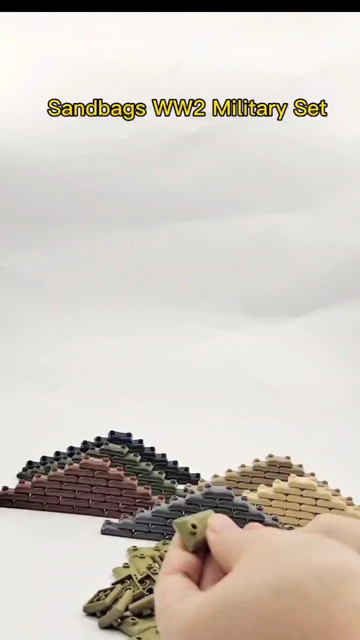 7-color Ww2 Military Sandbags Educational Army Weapon Building Block ...