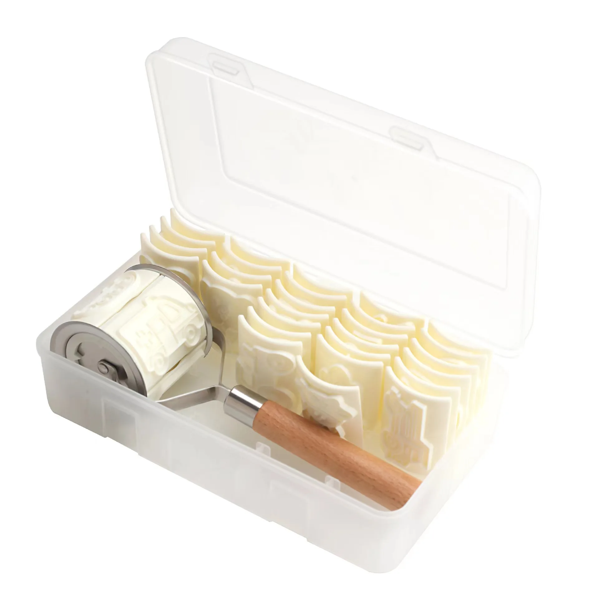 Rolling Baking Molds Cookie Cutters Set Reusable Roller Biscuit Cutter ...