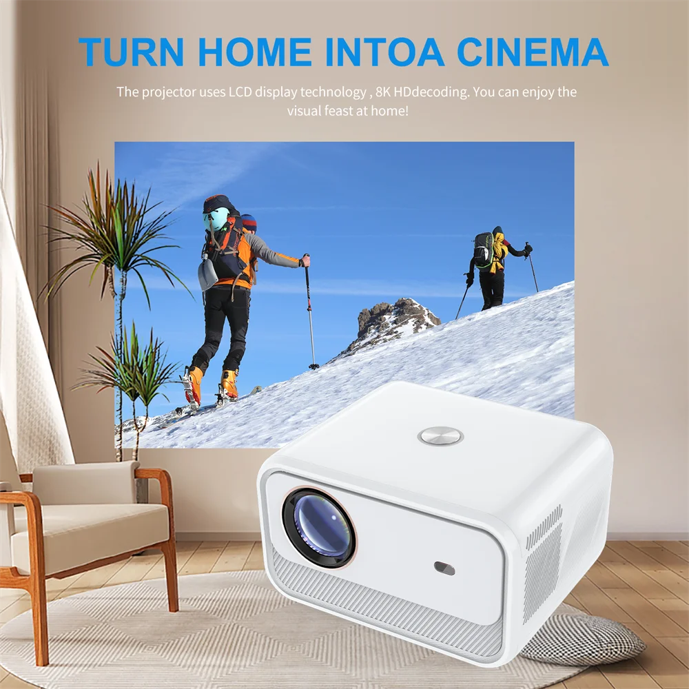 HI352 mini projector 4k android smart bluetooth wi-fi portable video ...