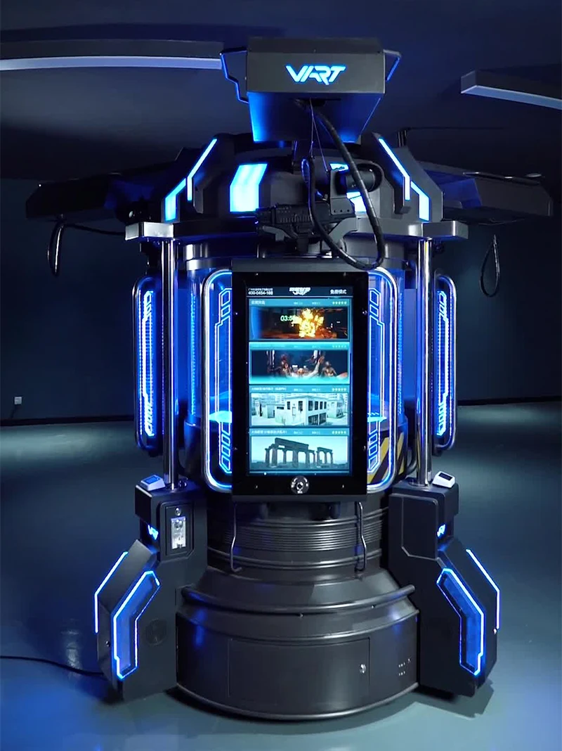 VART Children Indoor 3 Player 9D Virtual Reality Gun Shooting Game ...