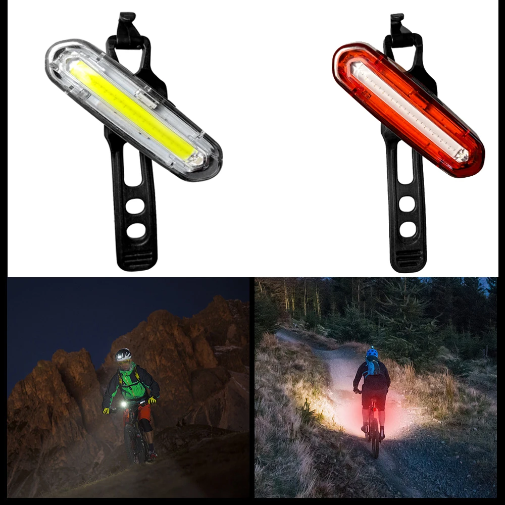 Red White Bicycle Light Sets Rear LED Light LED Bike Rear Tail Light ...
