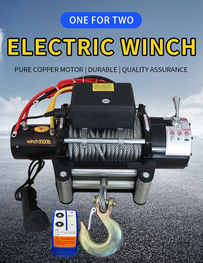 Portable 3000lb Mini 12v/24v Car Boat Anchor Motor Electric Winch With ...