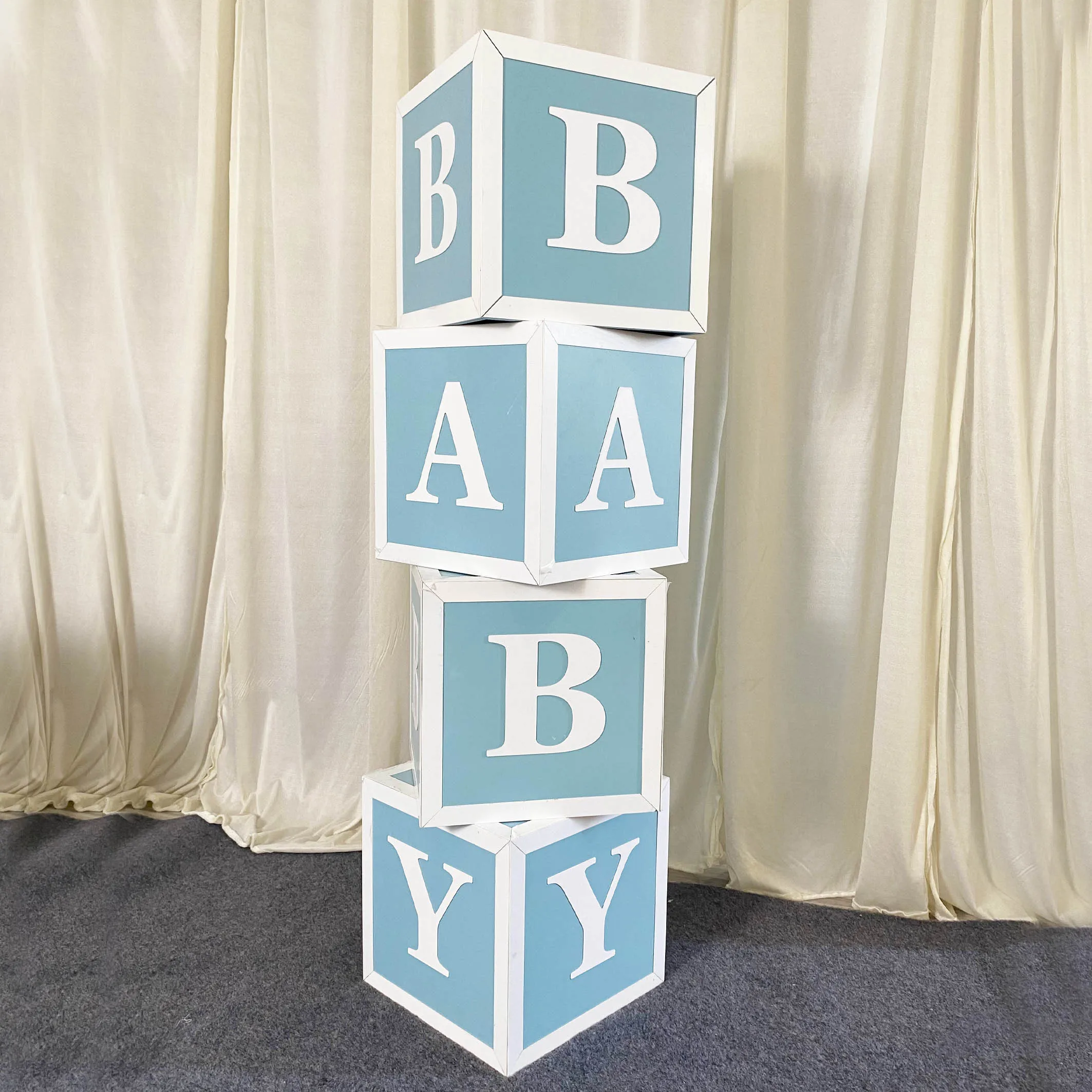 Baby Shower Party Decoration Diy Alphabet Transparent Block Box Love ...
