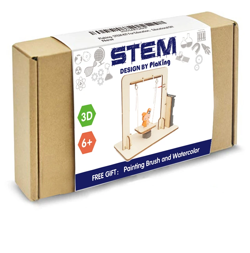 Stem Toy Diy 3d Wooden Electromagnetic Swing Physical Learning Toy ...