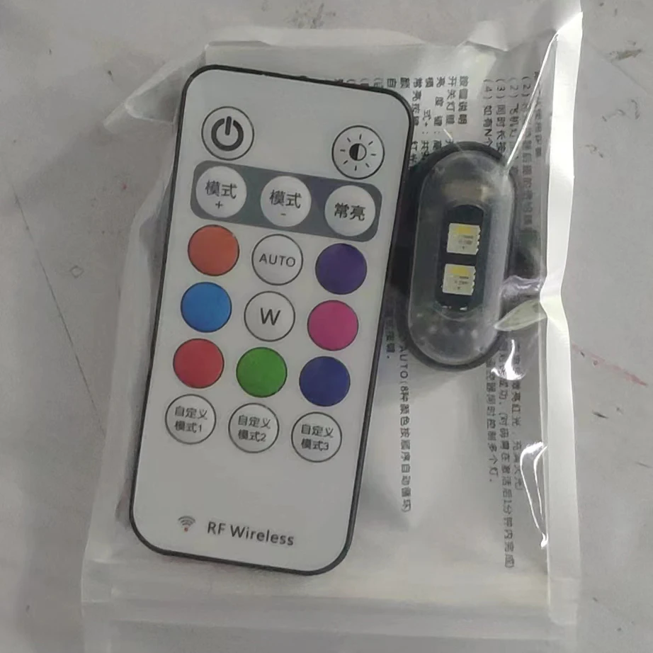 Rgb Color Led Aircraft Strobe Light Warning Light With Remote Usb Charging For Motorcycle Car ...