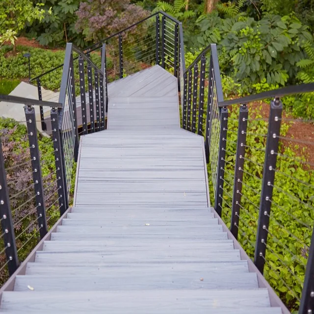 Modern Inox Outdoor Stair Railing Wire Rope Fittings Stainless Cable ...