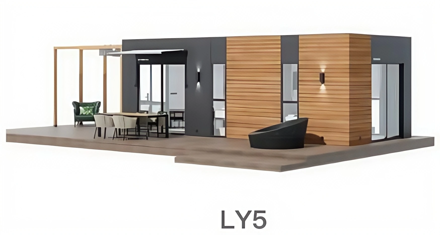 LHDZ-03P Luxury Detachable Prefabricated Modular Mobile House Aluminum ...