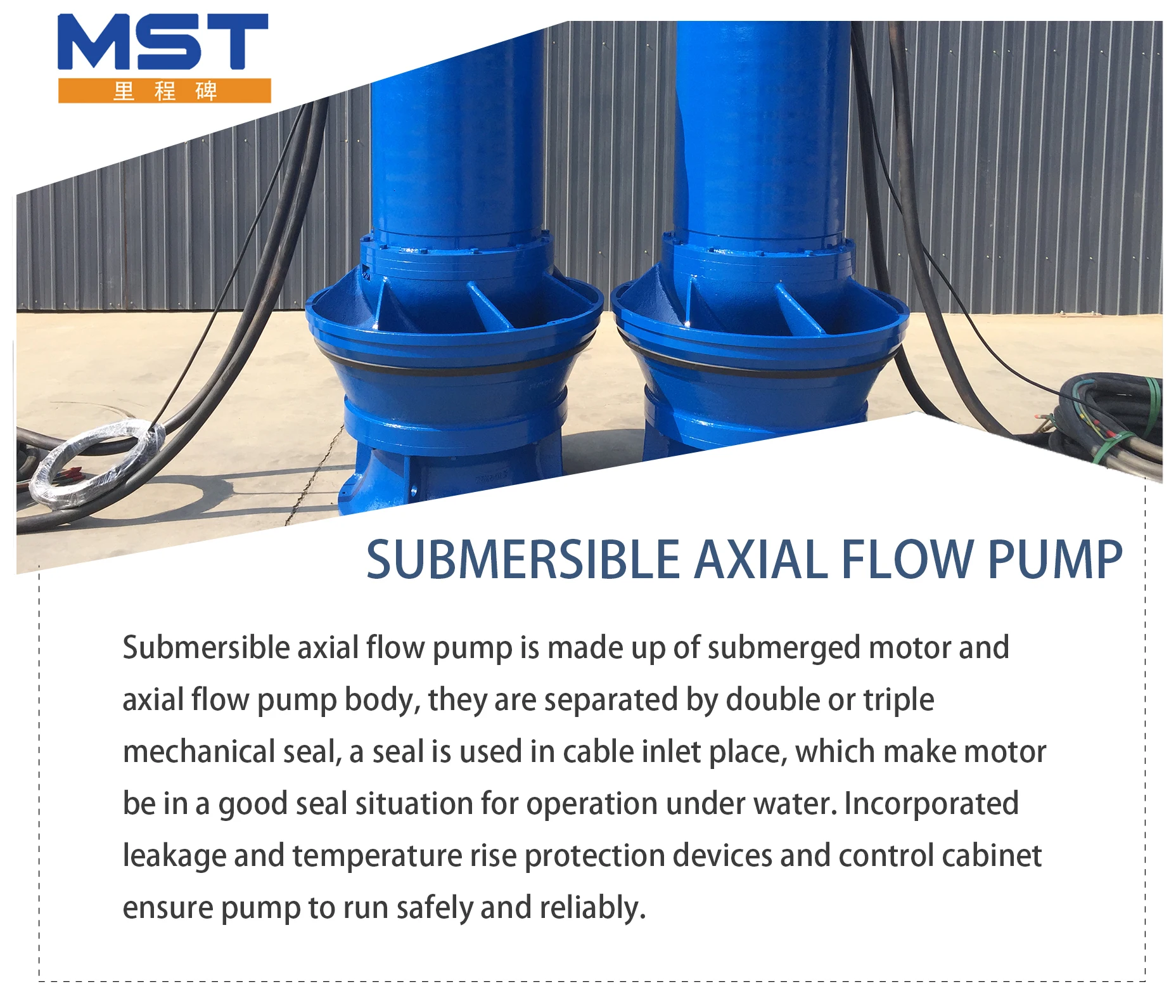 500QZ-50 Submersible Axial Flow Pump - Stainless Steel Impeller