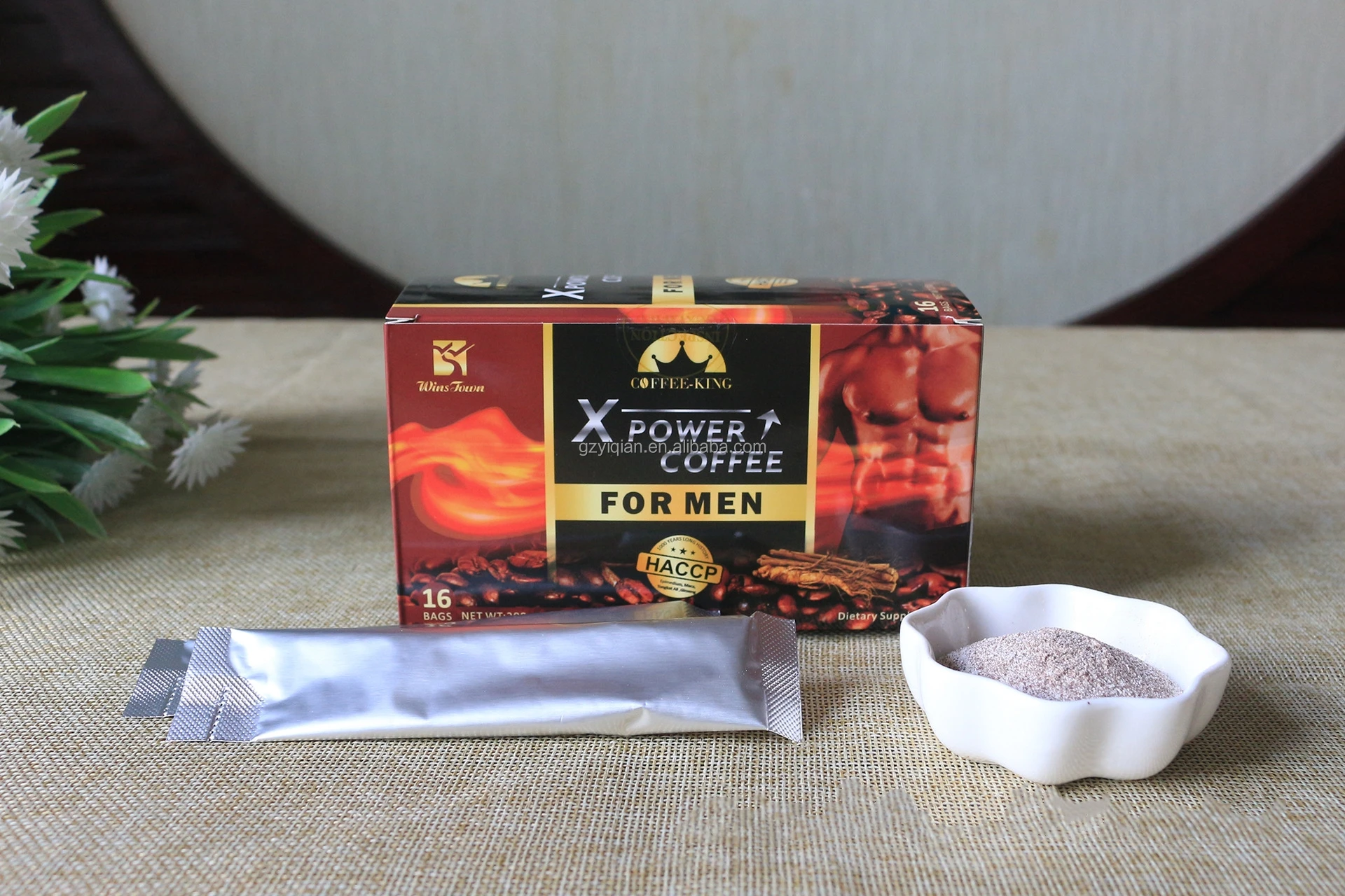 Boost Energy Kidney Coffee Men X Power Instant Coffee with Tongkat Ali Extract Maca Coffee for ...