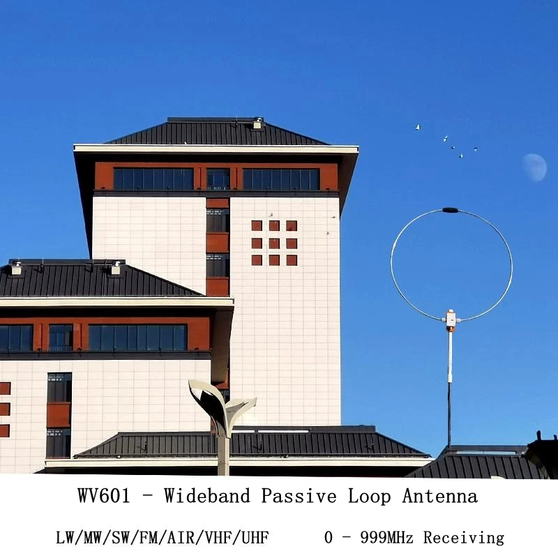 WV-601 Aluminum Ring Antenna - Wideband Passive Loop for LW/SW/MW/FM ...