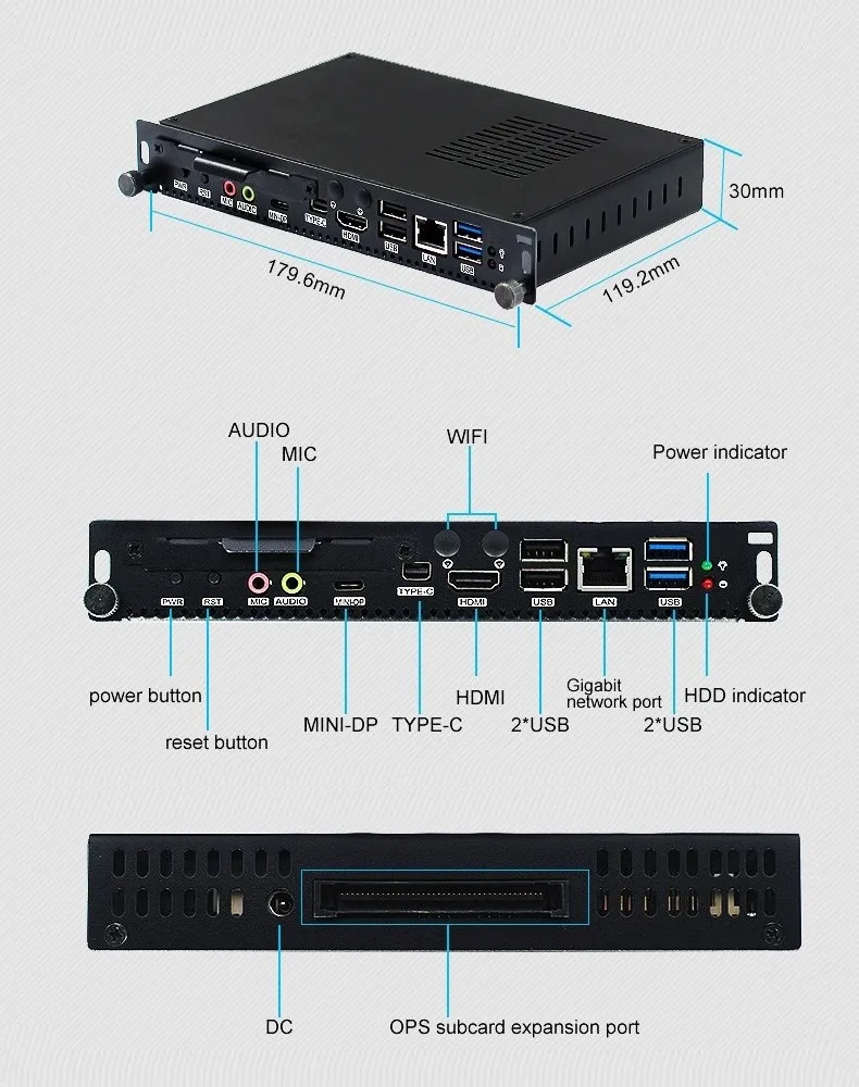 Embedded Mini Pc I3 -10110u Cpu Hdtv Dp 4 Usb Ops Mini Pc Ops Mini Pc ...