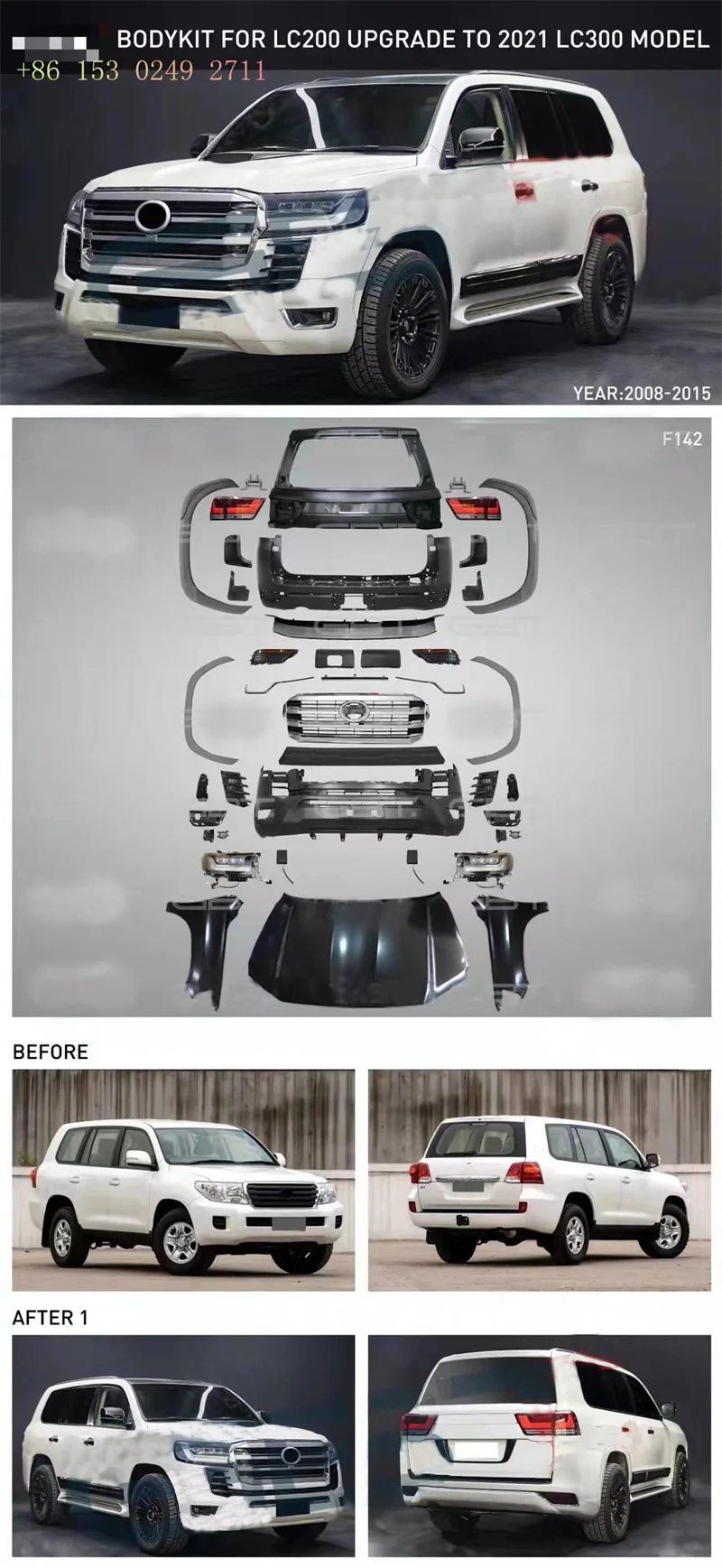 2018-2021 Year Lc200 Lc300 Old To New Hood Upgrade Automobiles Exterior ...