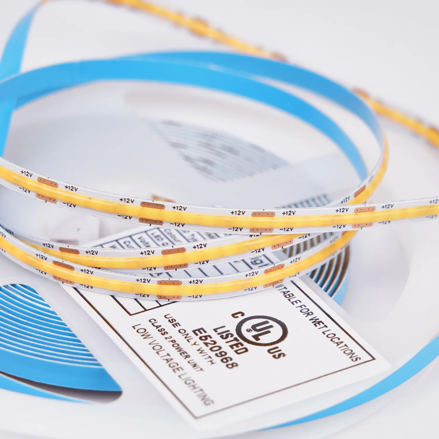 Rts Cob-5mm-300d-12v 2cm Cut Cob Led Light Strip 10w/m Ra90 Ip20 - Buy ...