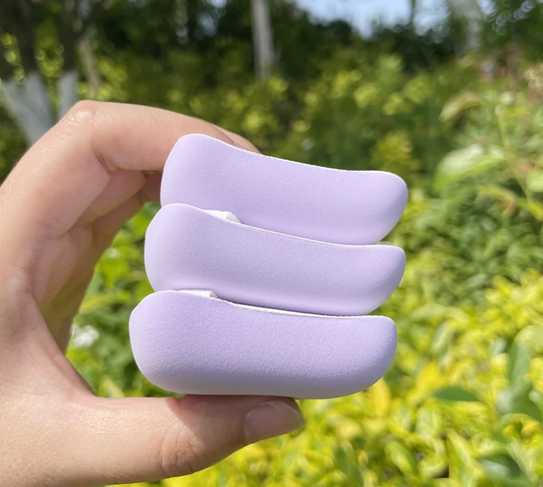 Custom Latex Free Cosmetic Powder Puff Set Electric Makeup Puff Brown ...