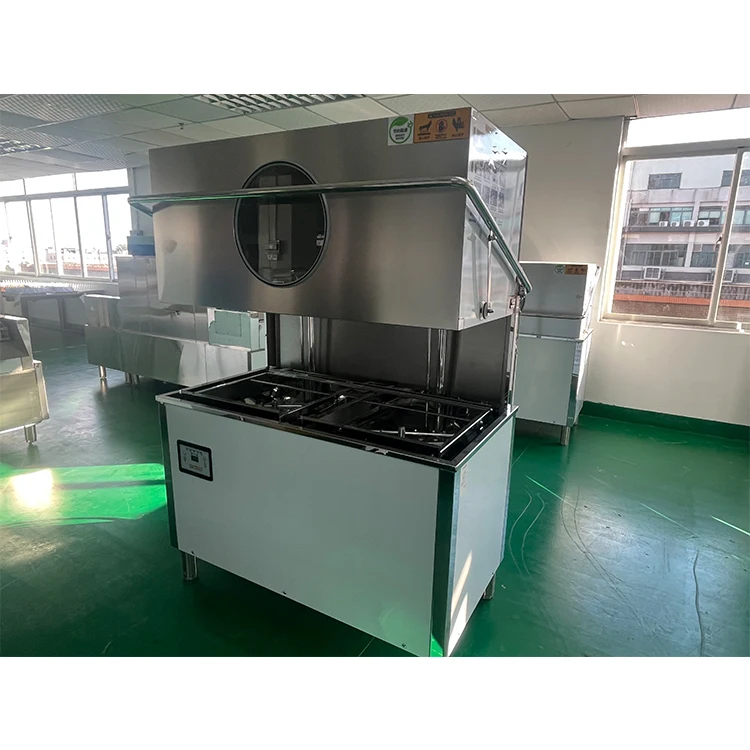 Double Baskets Hood Type Commercial Dishwasher - High Efficiency