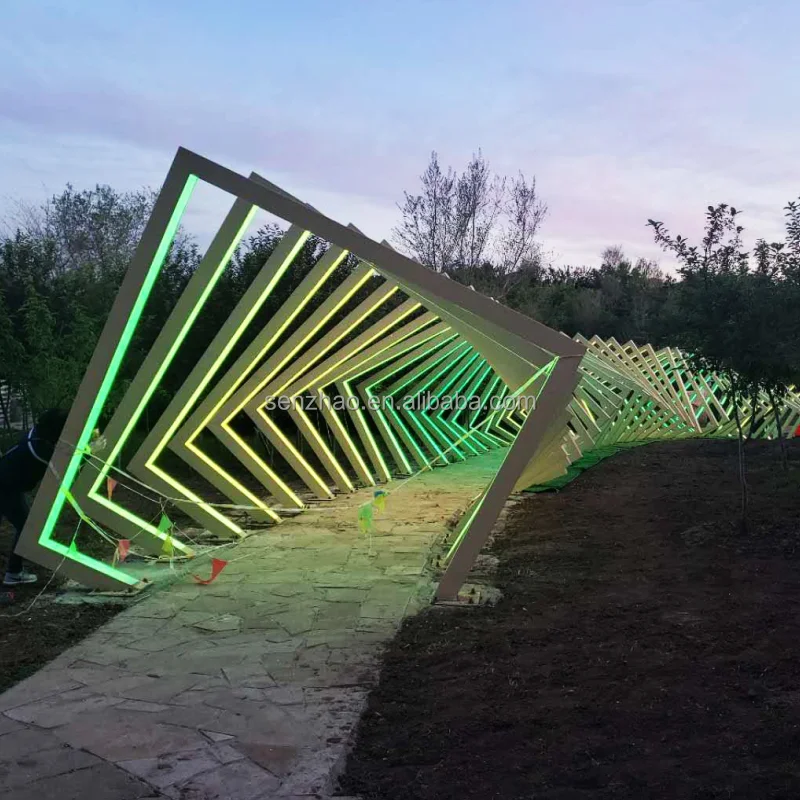 City Led Sculpture Street Light Motif Light Time Tunnel