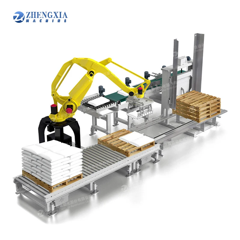 Automatic Pallet Packer Stacking Boxes Robotic Packaging Palletizing ...
