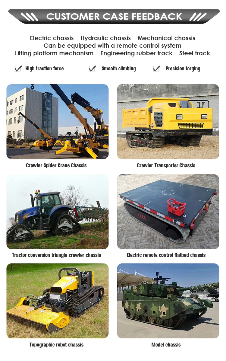 Adjustable Size Rubber Track Undercarriage Chassis Engineering Version ...