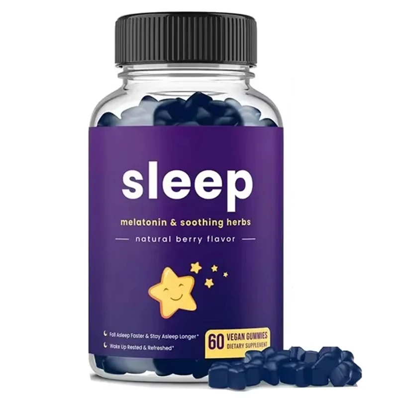 Private Label Wholesale Melatonin Sleep Gummies Support Sleep Stress ...