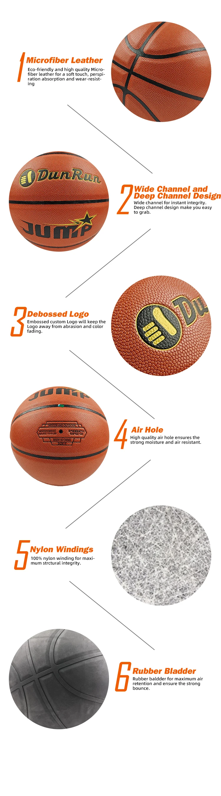 Custom Basketball Training Microfiber Leather Competition Basketball ...