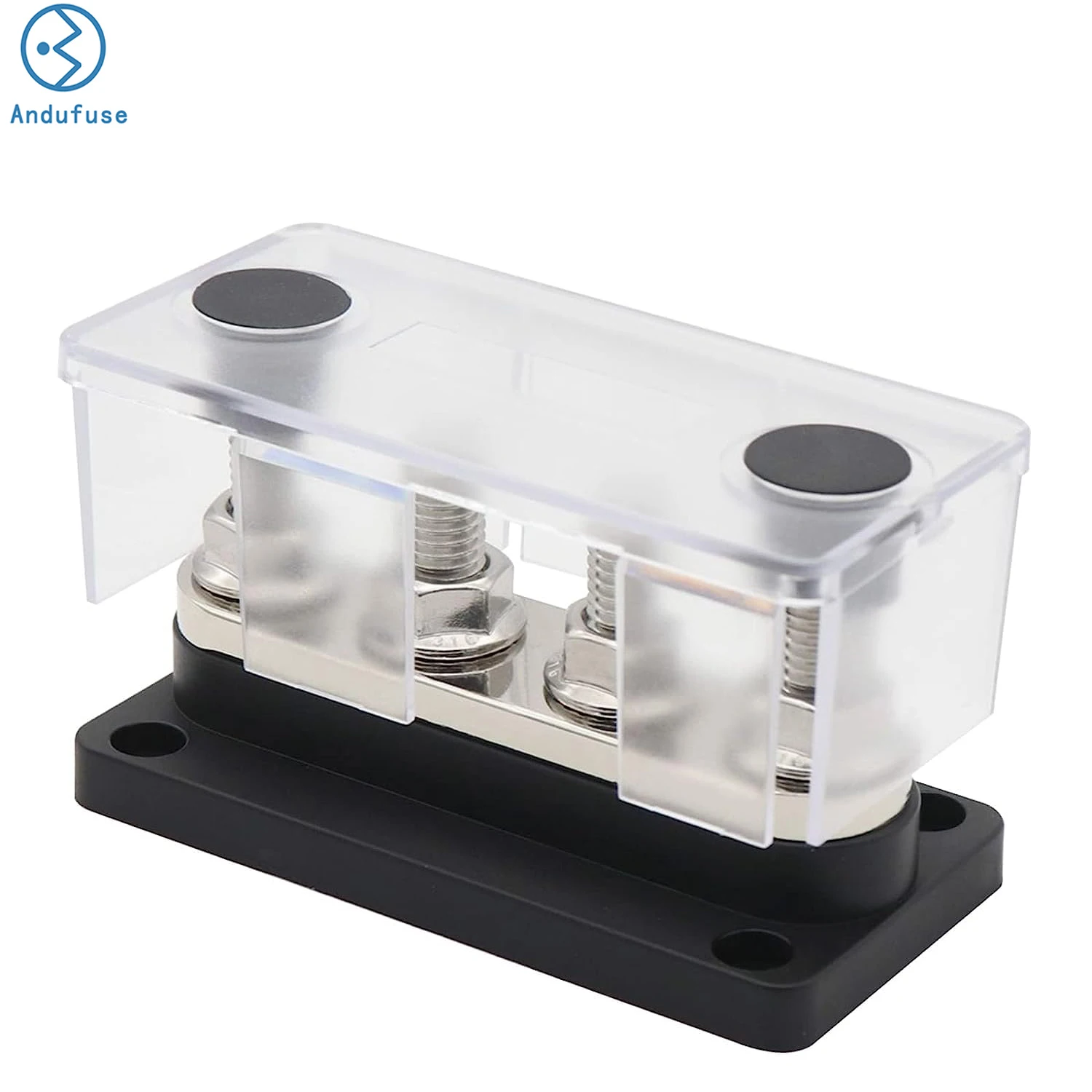 300a High-current Bus Bar With Cover 4-way M8 M10 Studs Power Distribution Block Max 48v Busbar ...