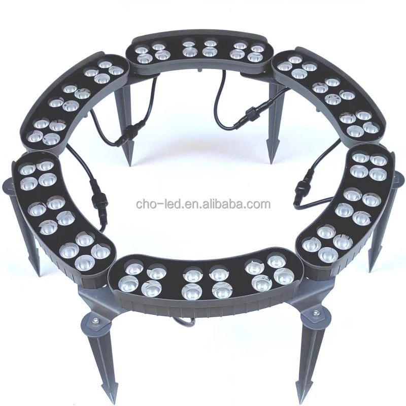 Outdoor Palm Tree Ring Light 12w Waterproof Park Garden Spotlight