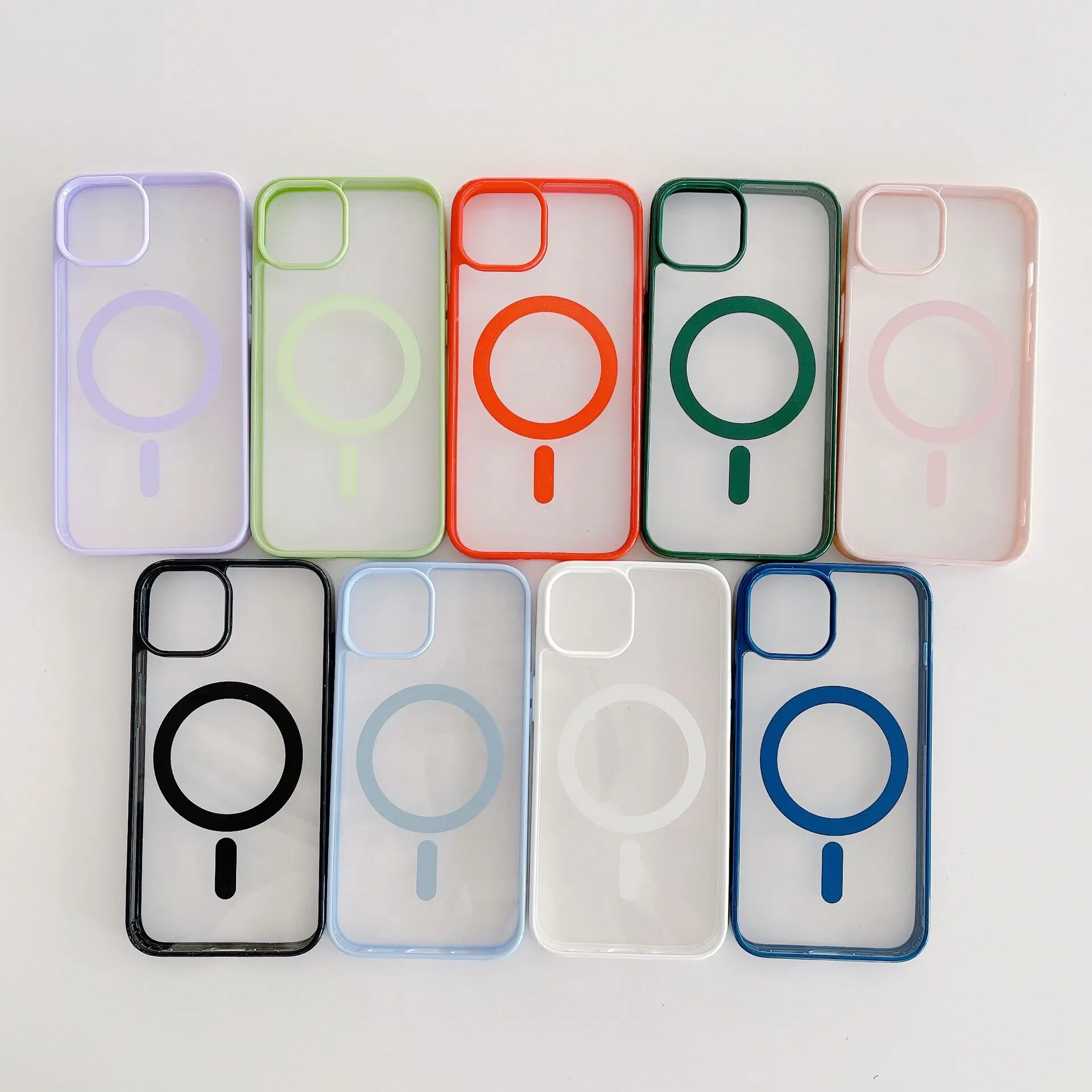 For Iphone 15 Magnet Clear Cell Phone Case Magnetic Color Phone Cases ...