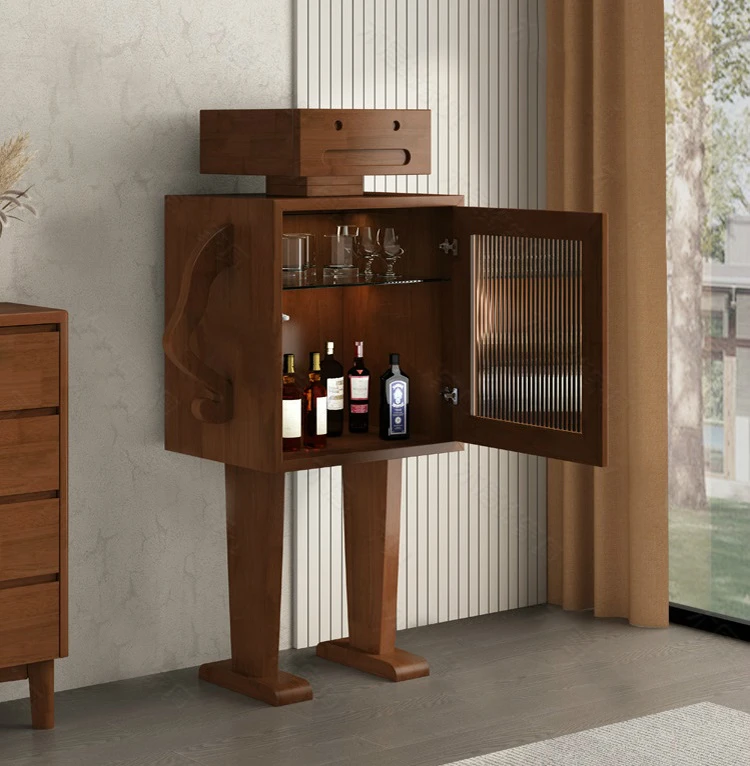 Creative Design Solid Wood Robot Sideboard Storage Cabinet