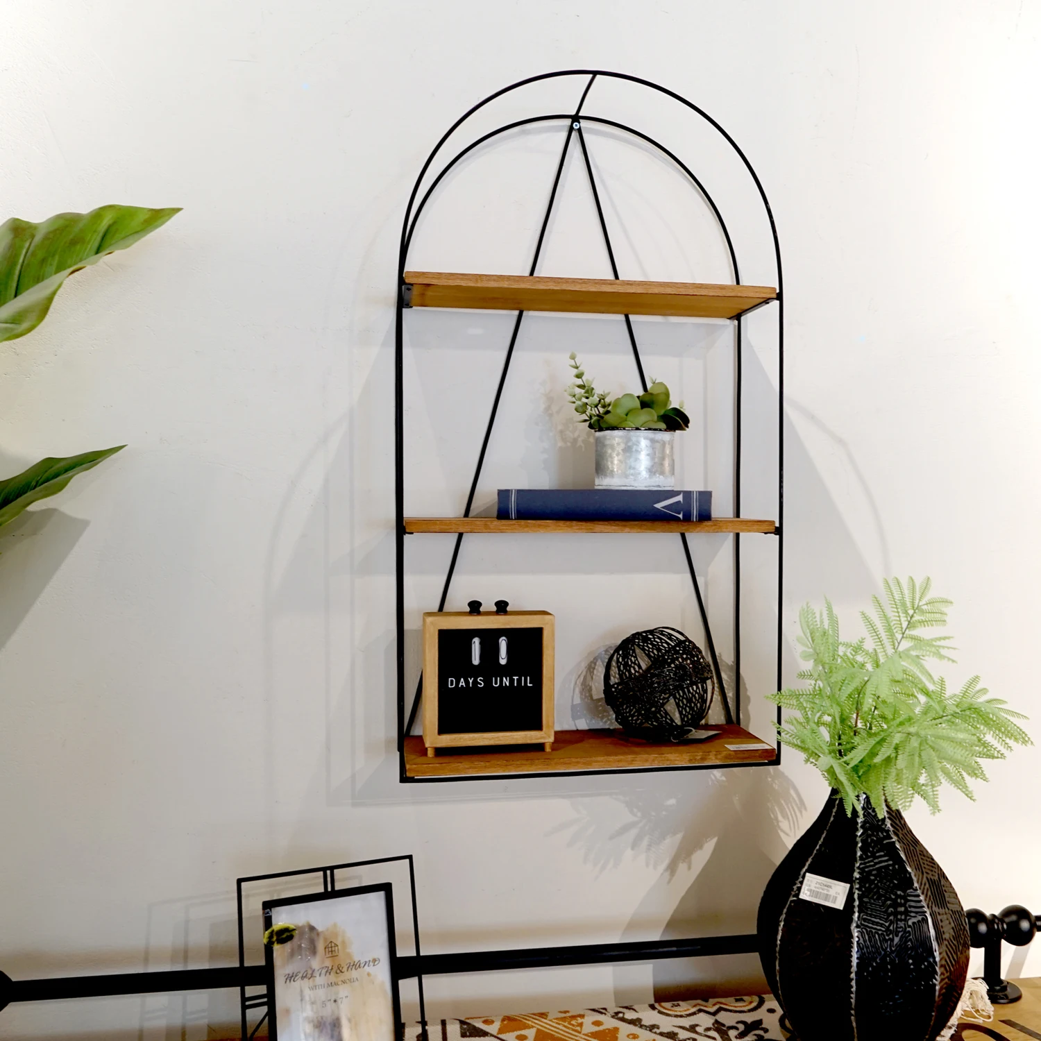 Handmade Arched Wall Shelf Storage Metal Wooden Layered Shelf| Alibaba.com