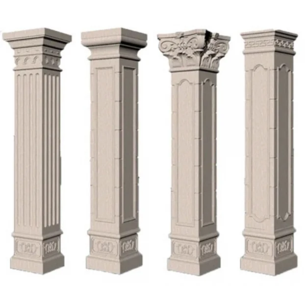 Plastic Concrete Roman Column Mold Pillar square Column Round Column ...