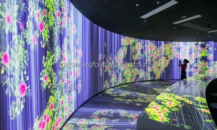 Cheap 3D Holographic Interactive Wall Floor Projection Software Immersive Room Experience ...