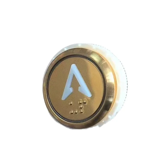 ELEVATOR LIFT Golden Push Button with white word white light customized ...