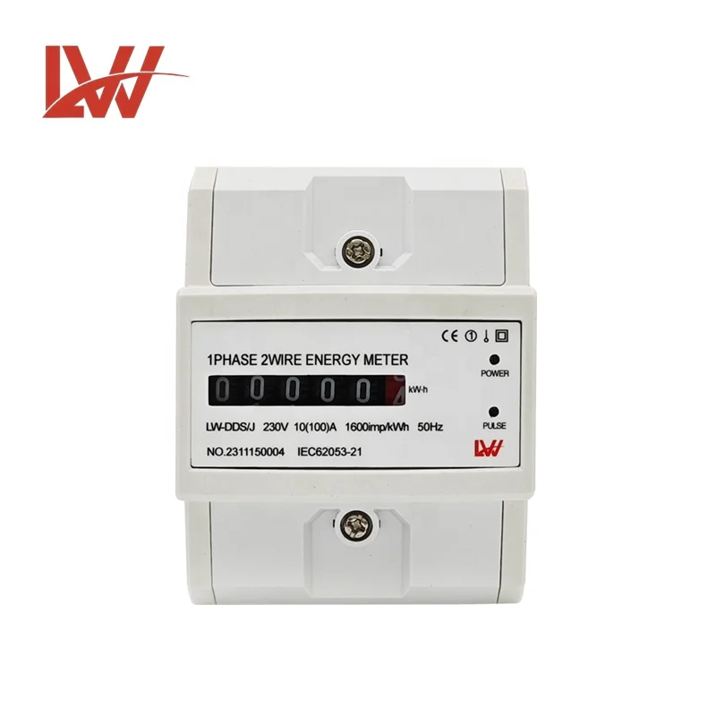 Single Phase Two Wire Mechanical Energy Meter 230v 10a High Accurate ...