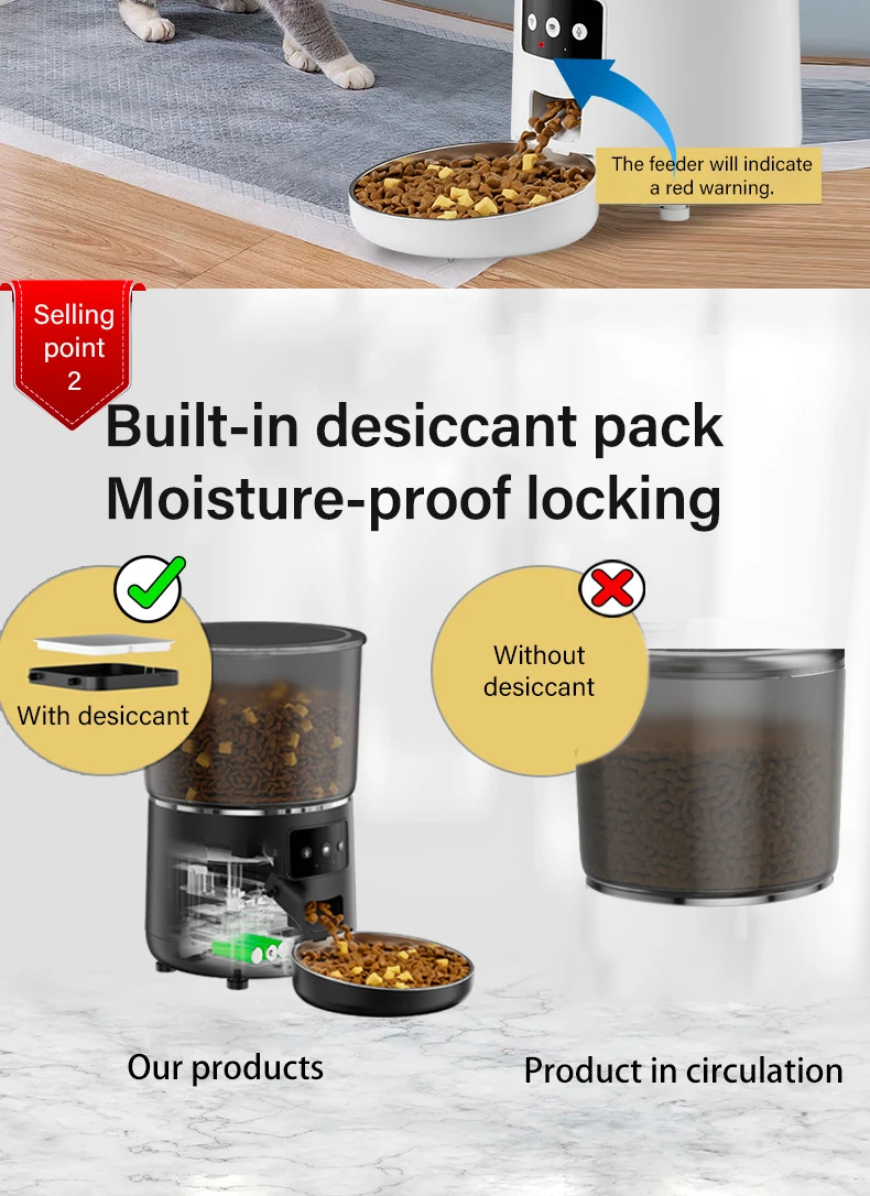 Wholesale 2.4G Wifi Smart Pet Feeder - Tuya APP Remote Feeding