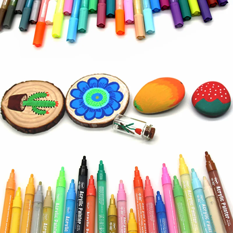Sipa SP1002 Art Marker Pens - Indelible Ink & Dual-Side Writing