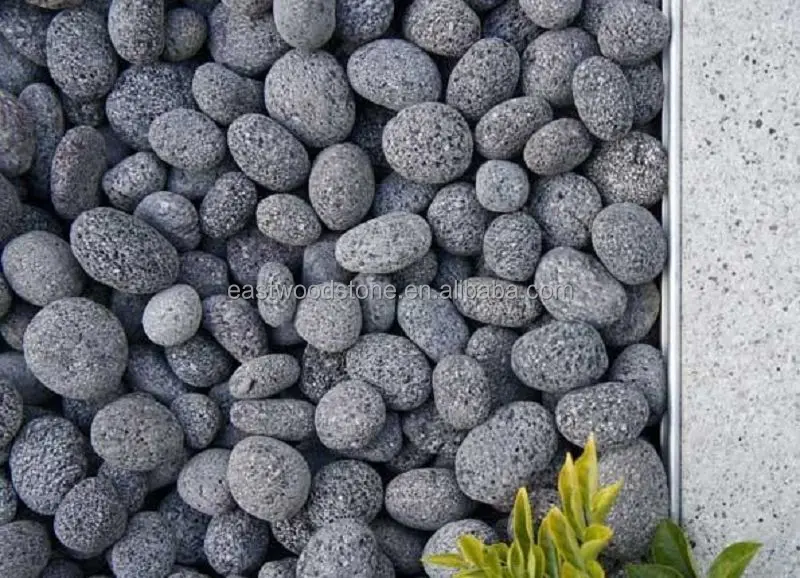 Tumbled Black Lava Stone Pebbles for Fire Pit - 3 Years Warranty